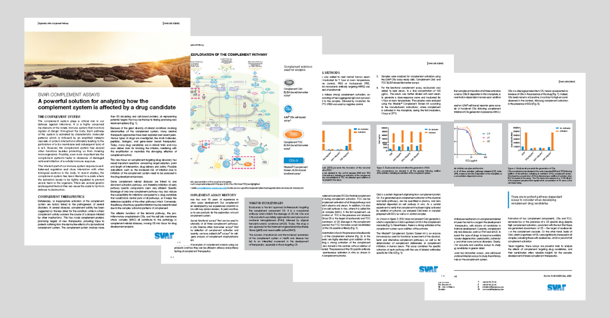 Svar Complement Assays, A powerful solution for analyzing how the complement system is affected ...